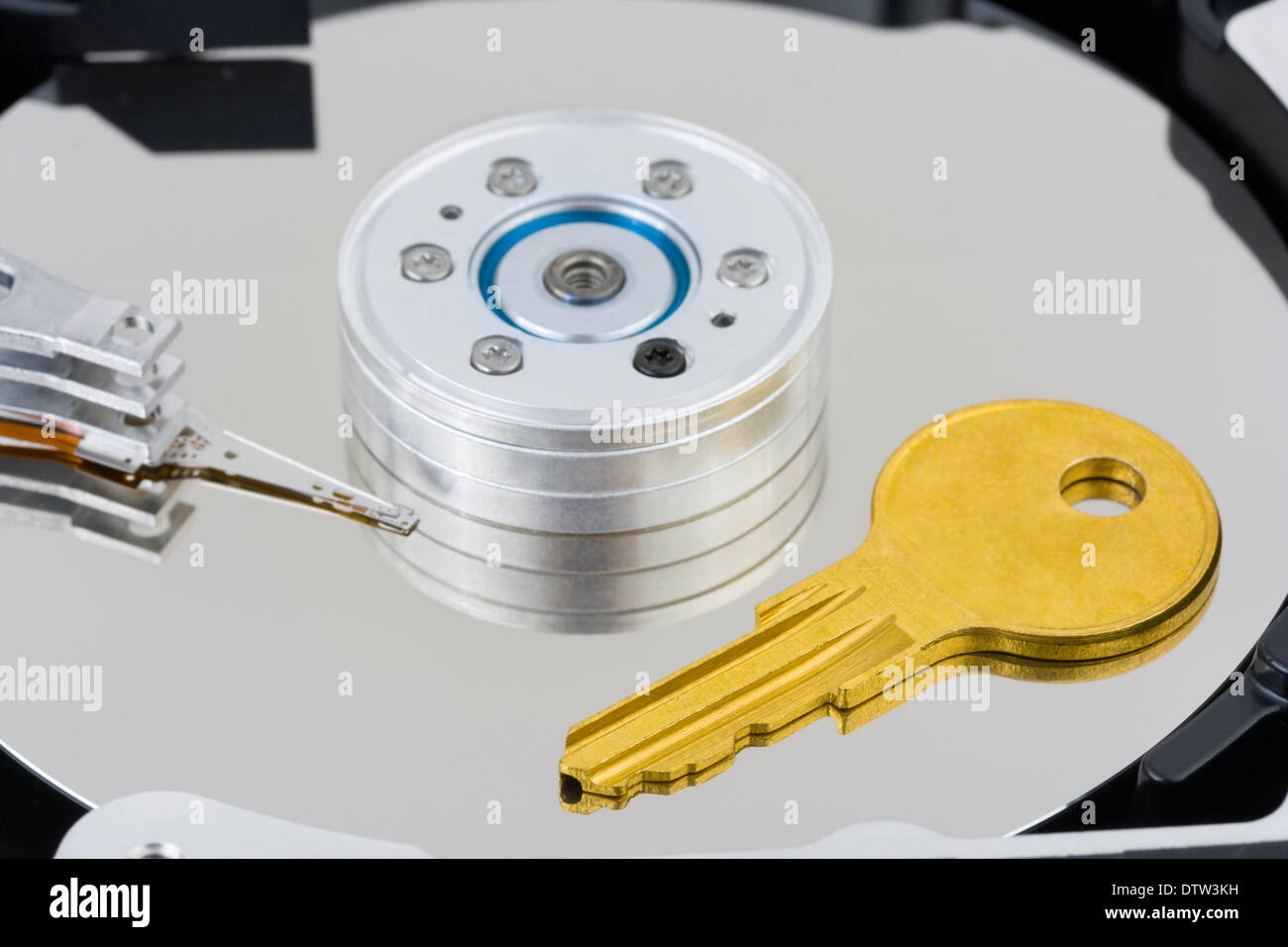 Key on computer disk Stock Photo - Alamy