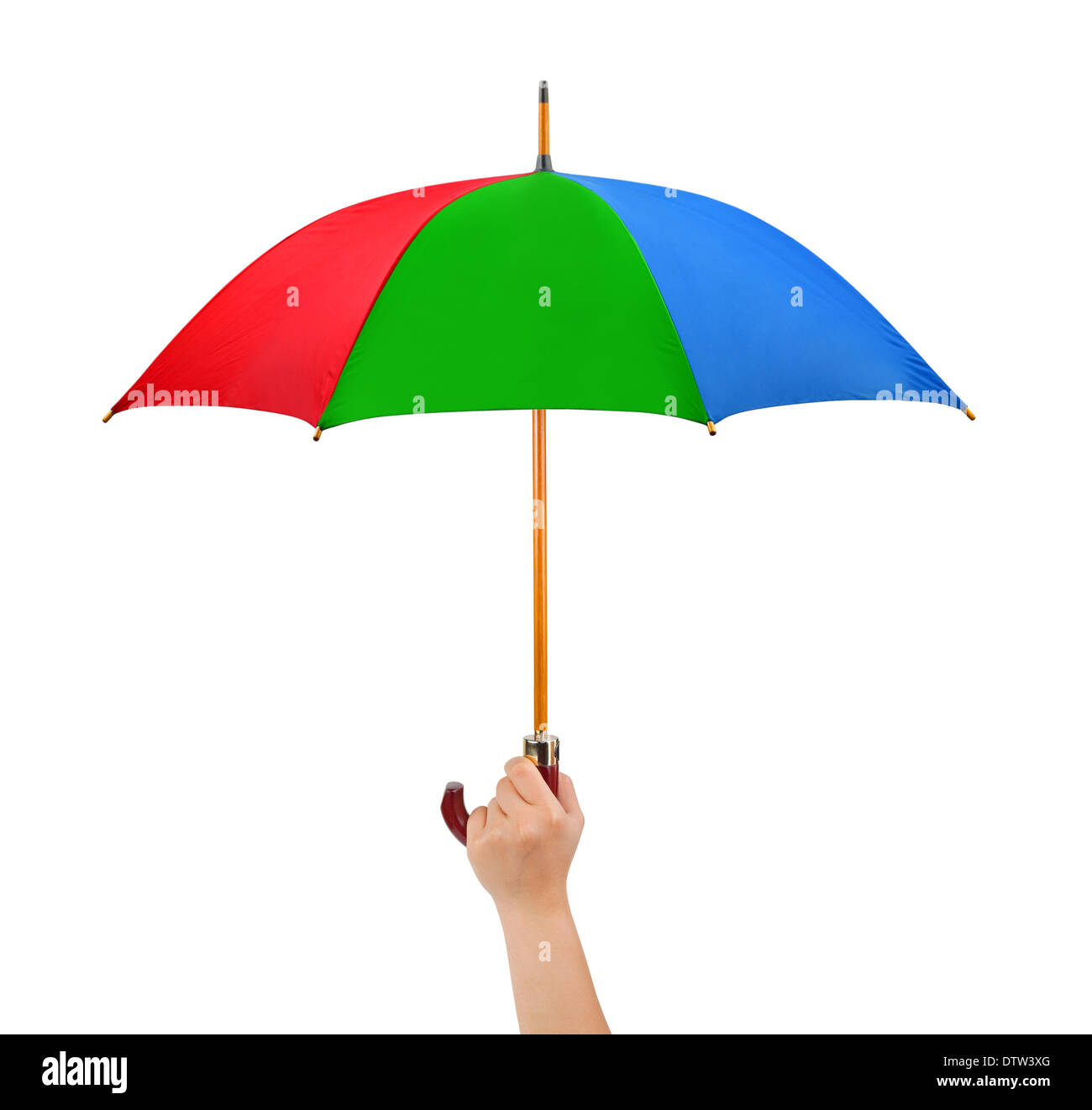 Hand with umbrella Stock Photo - Alamy