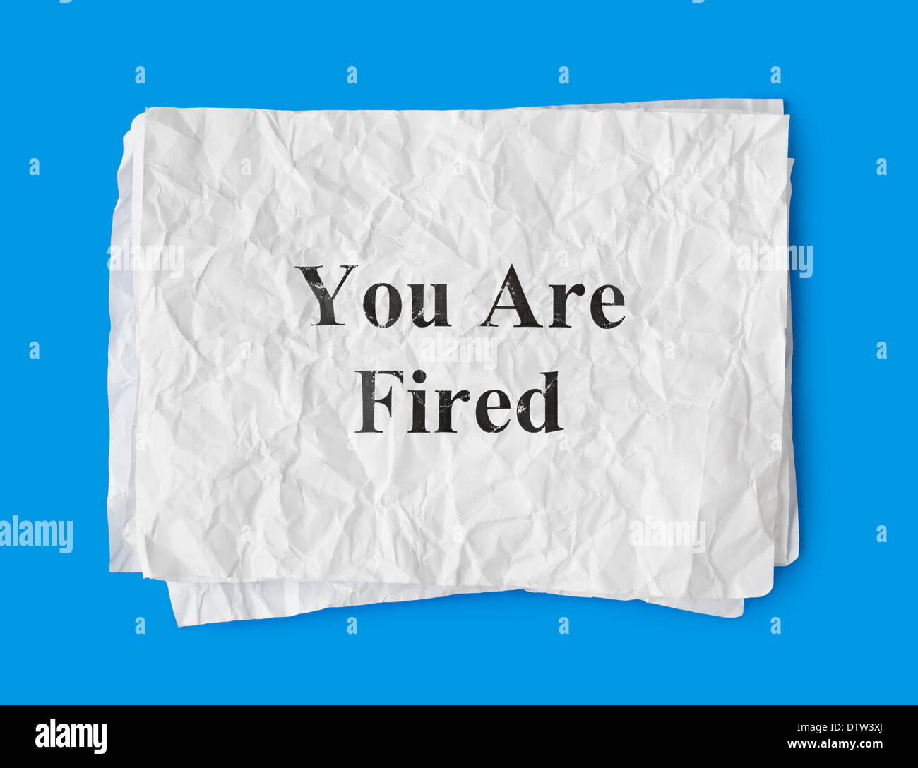 Fired text concept isolated hi-res stock photography and images - Alamy