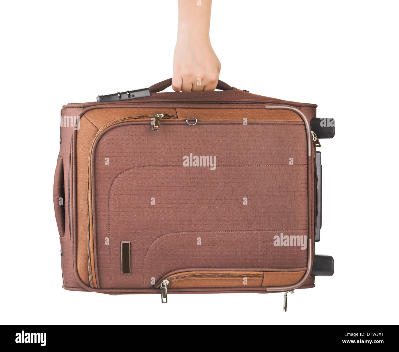 Travel case and hand Stock Photo - Alamy