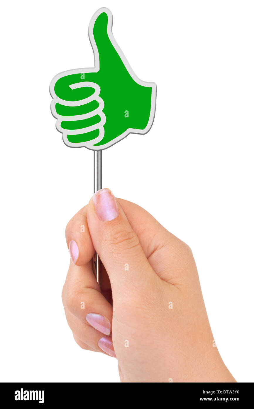 Thumb sign in hand Stock Photo - Alamy