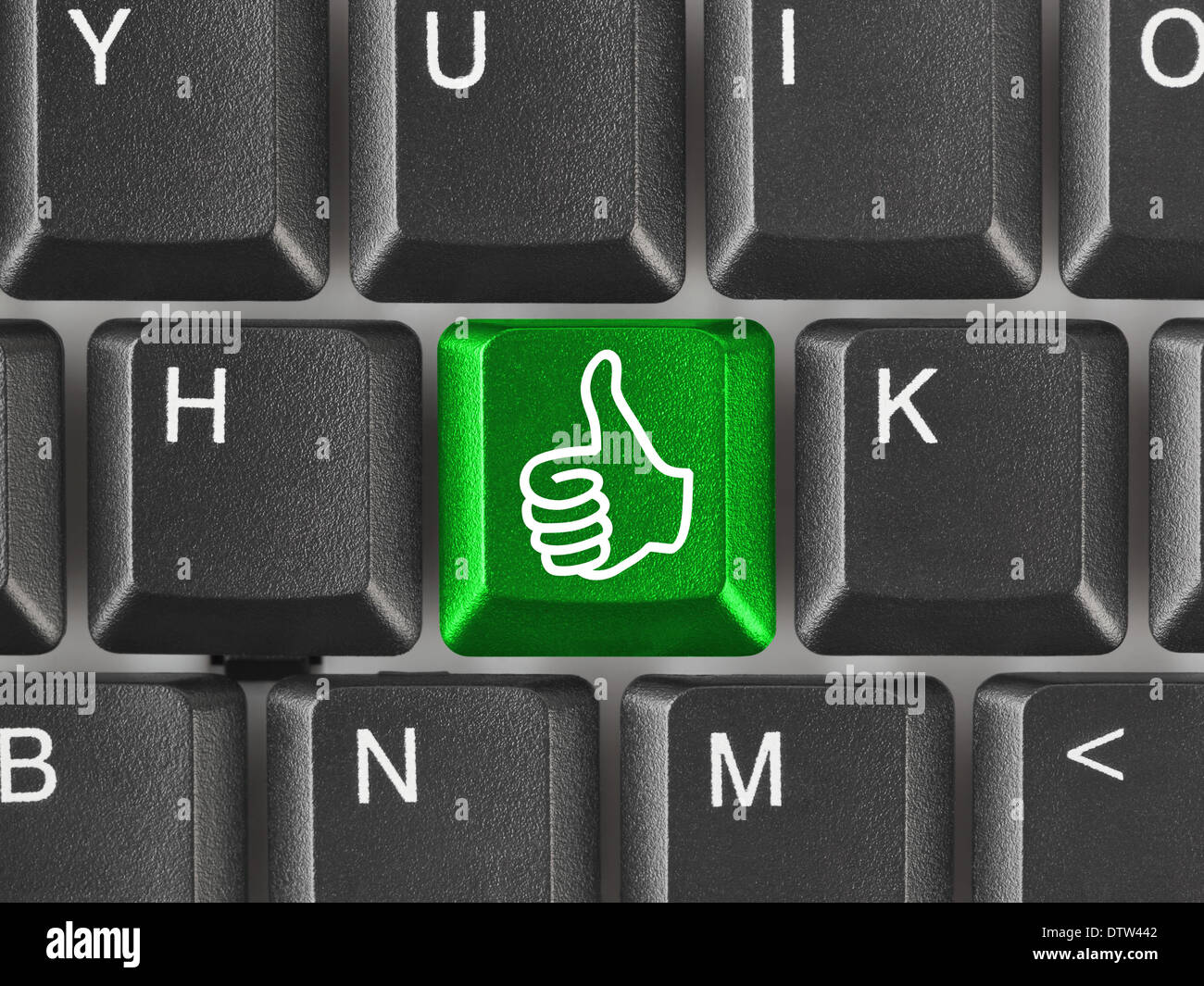 Computer keyboard with thumb key Stock Photo - Alamy