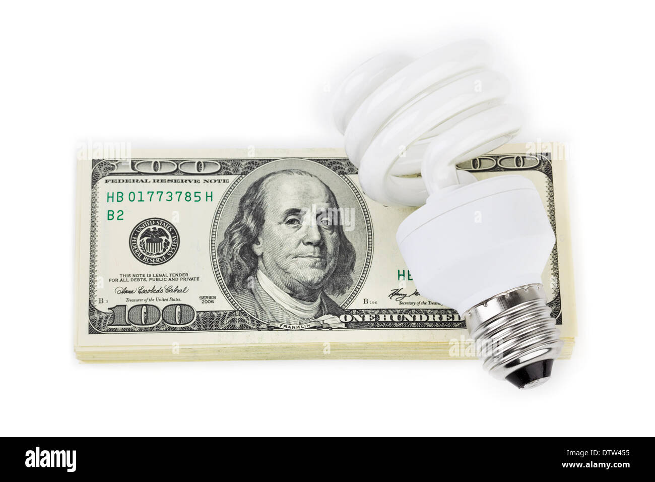 Lamp and money Stock Photo - Alamy