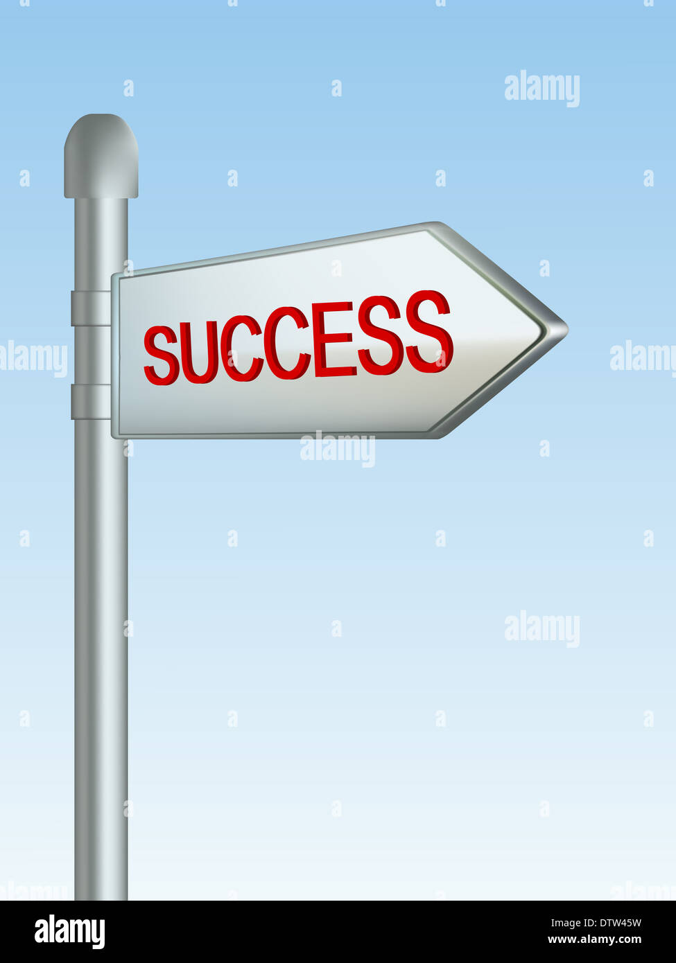 Image of a sign pointing to "Success" with a sky background Stock Photo ...