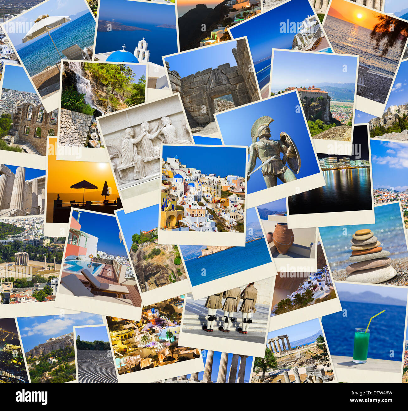 Stack of Greece travel photos Stock Photo - Alamy