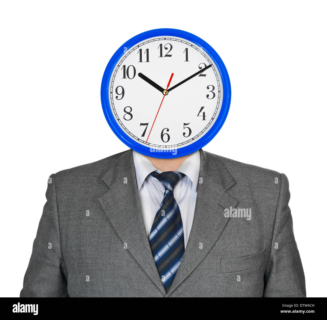 Man clock instead head hi-res stock photography and images - Alamy
