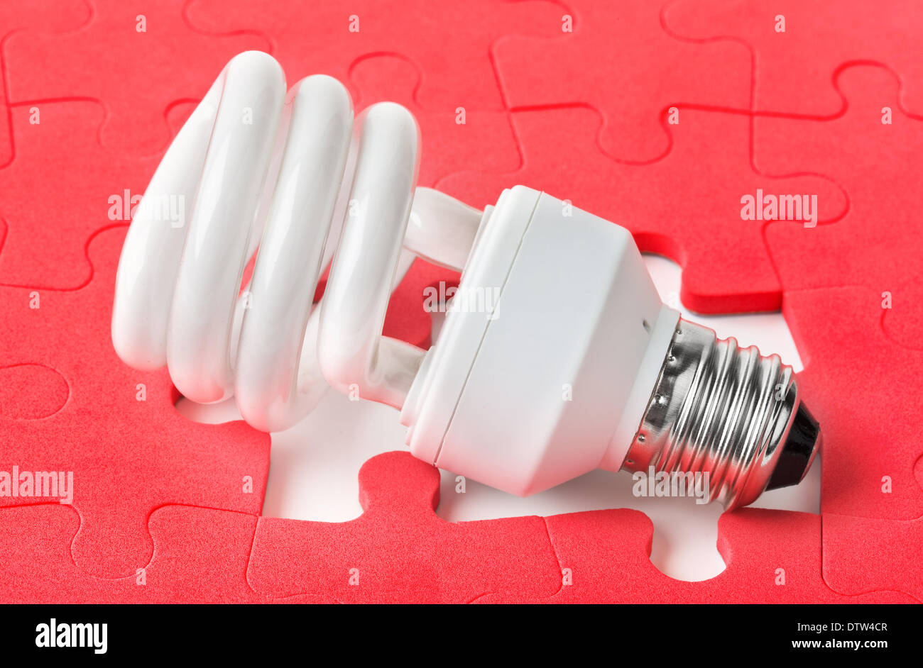 Lamp and puzzle Stock Photo - Alamy