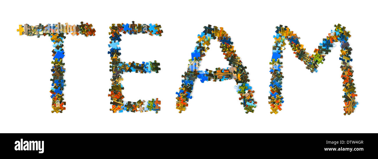 Team concept word puzzle hi-res stock photography and images - Alamy