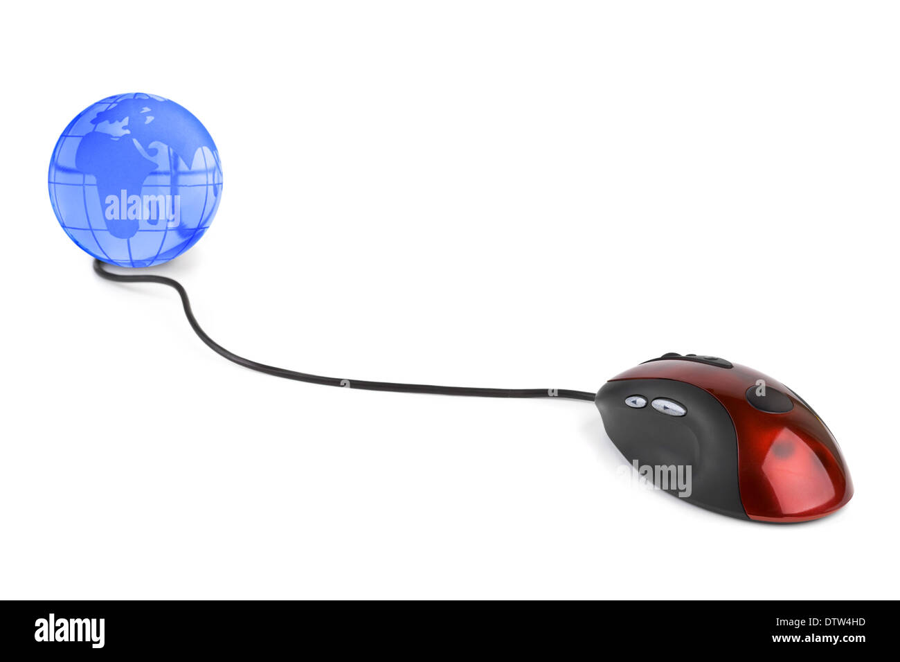 Computer mouse and globe Stock Photo - Alamy