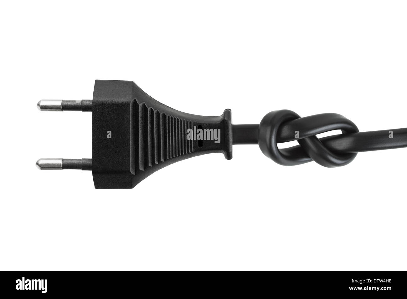 Electric cable with knot Stock Photo - Alamy