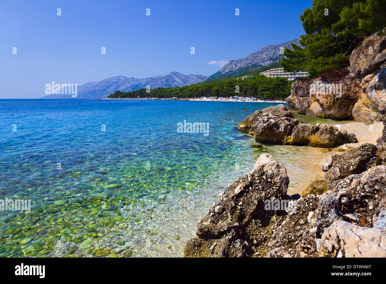 Beach at Brela, Croatia Stock Photo - Alamy