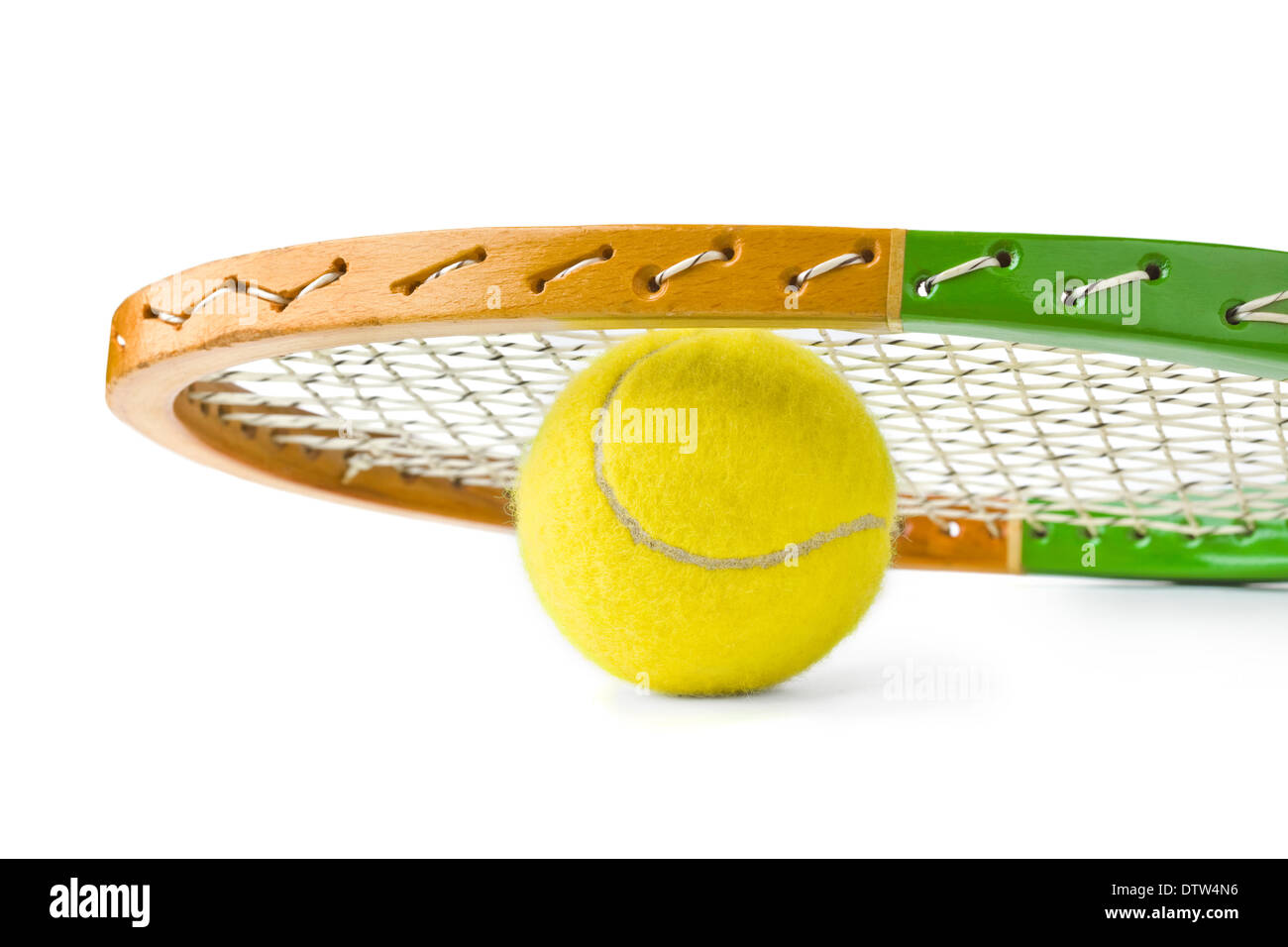 Tennis racket and ball Stock Photo - Alamy