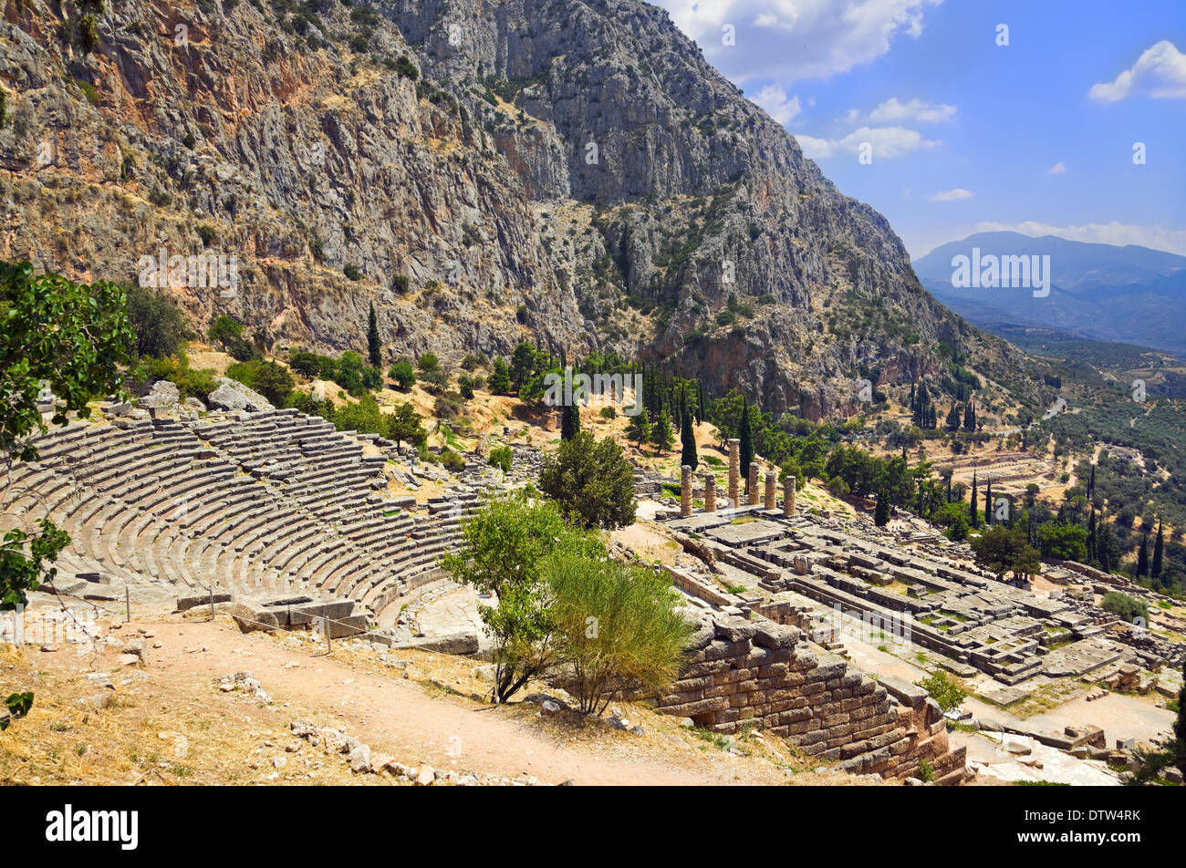 Ruins of the ancient city Delphi, Greece Stock Photo - Alamy