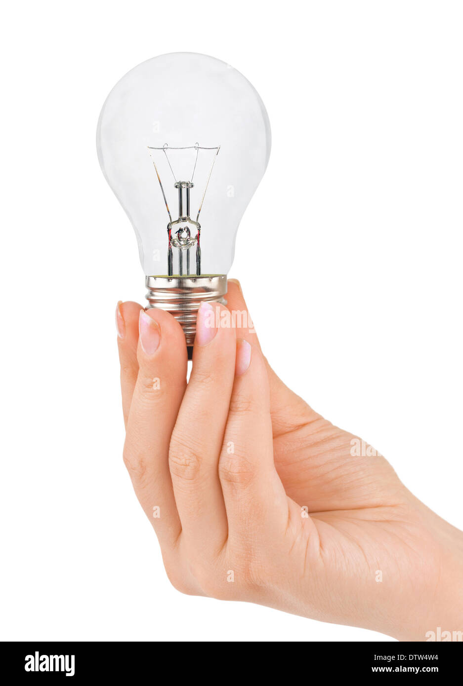 Hand with lamp Stock Photo - Alamy