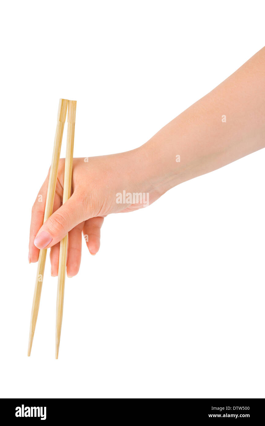 Hand with chopsticks Stock Photo - Alamy