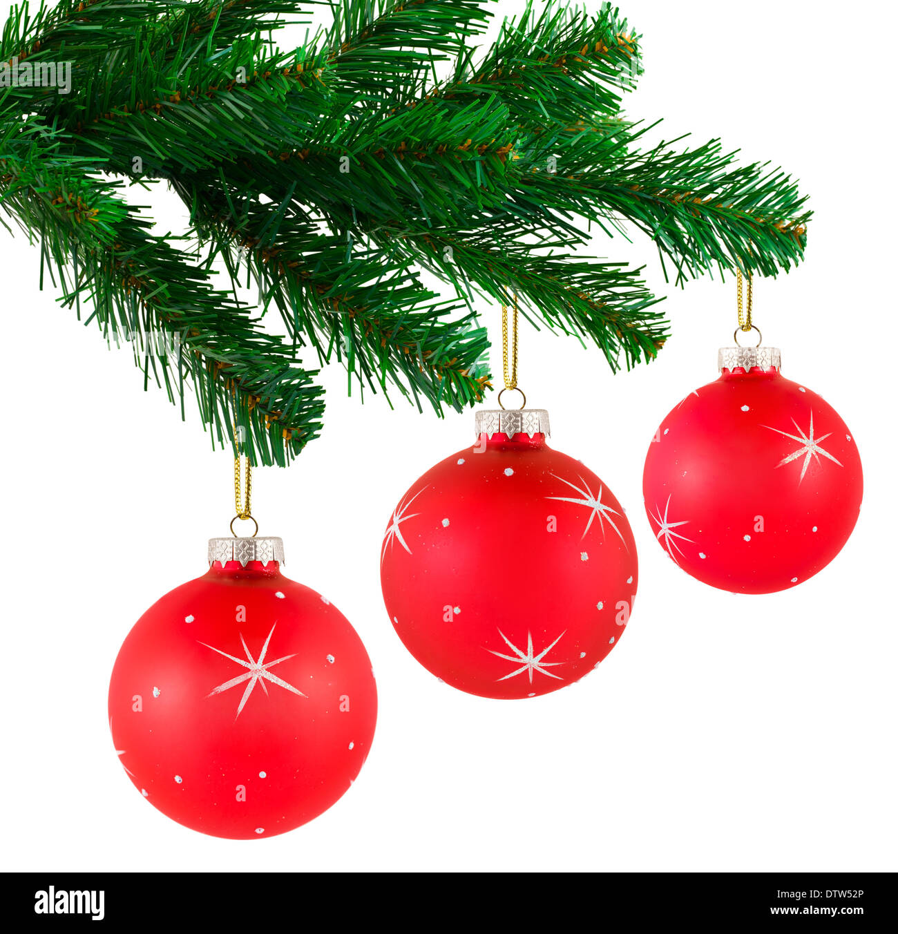 Christmas tree and balls Stock Photo - Alamy