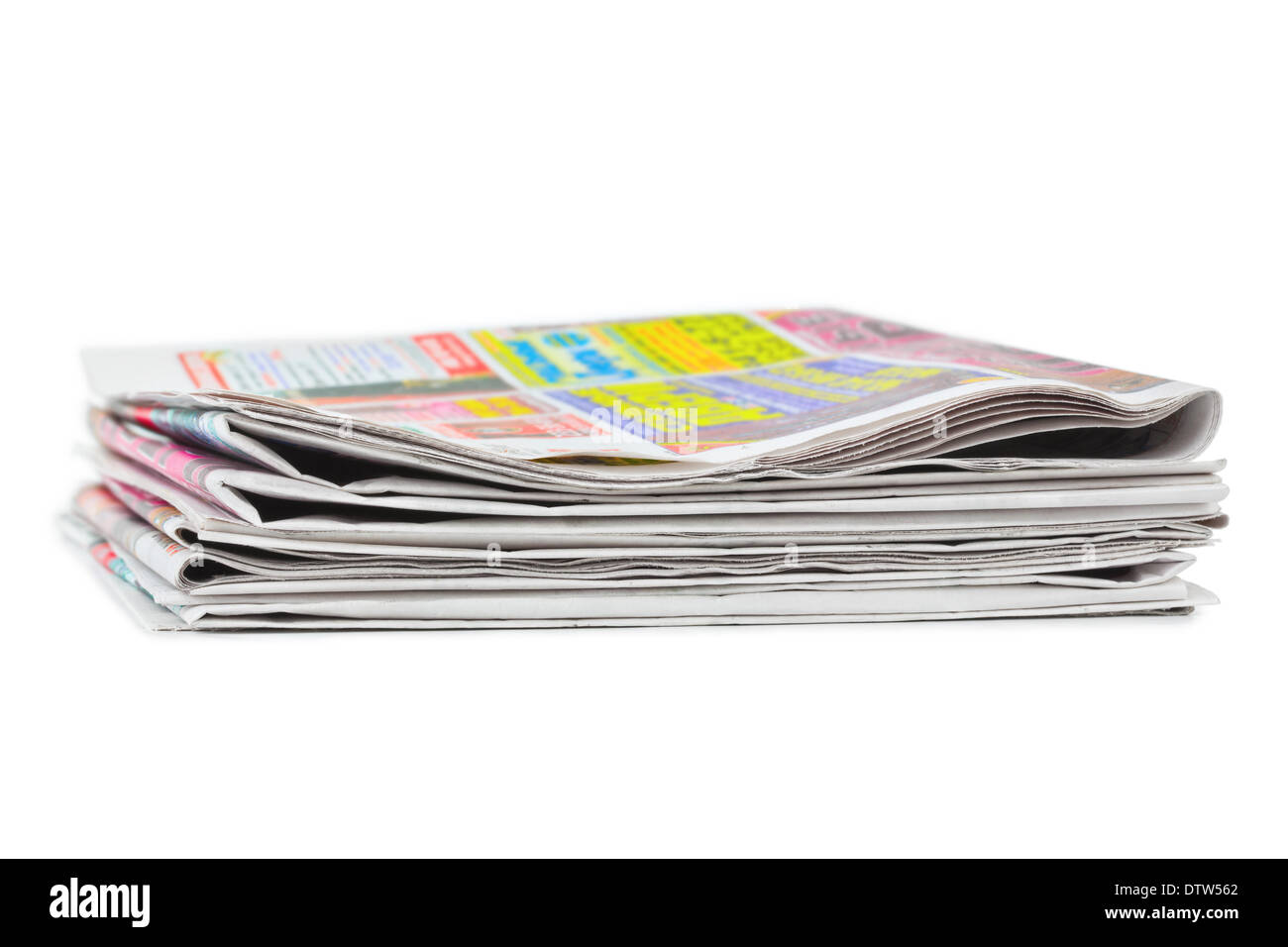 Stack of newspapers Stock Photo - Alamy