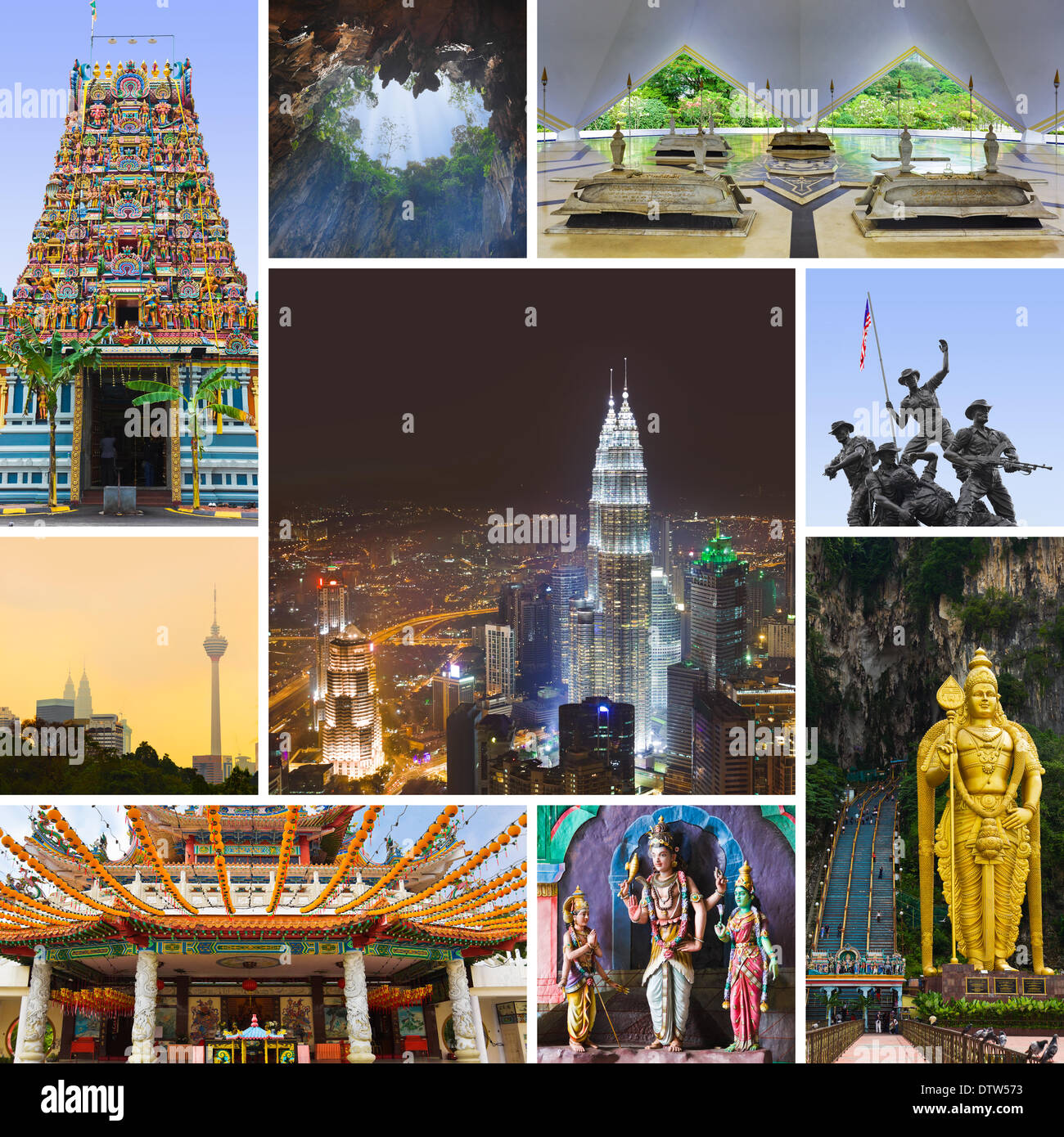 Collage of Kuala Lumpur (Malaysia) images Stock Photo - Alamy