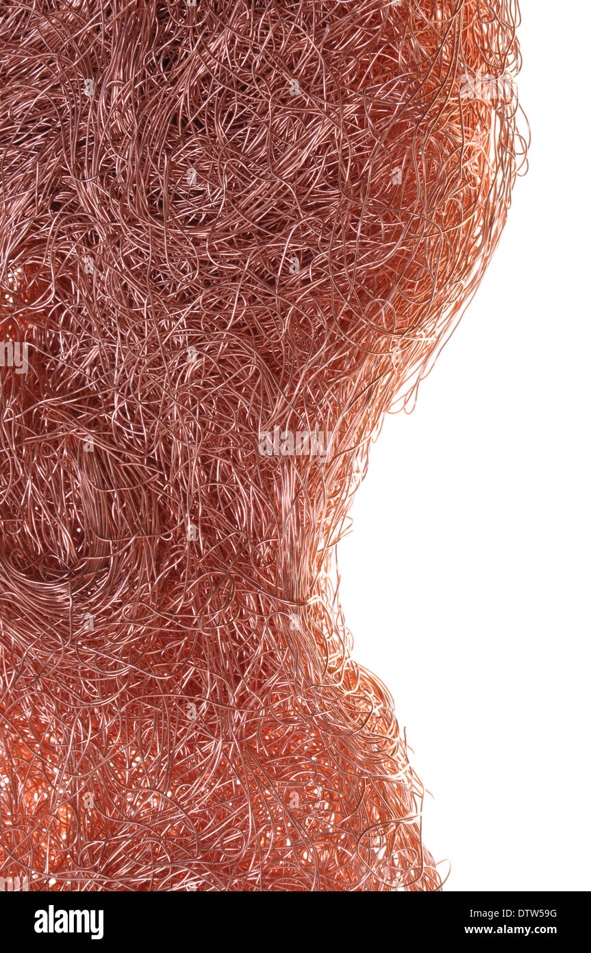 Copper wires on white background Stock Photo - Alamy