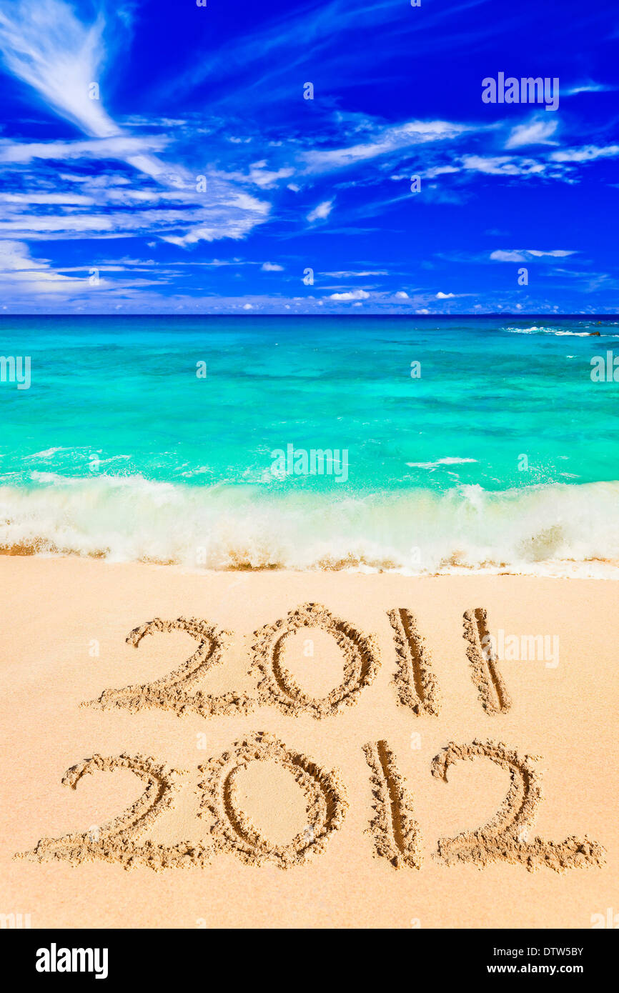 Numbers 2012 on beach Stock Photo - Alamy