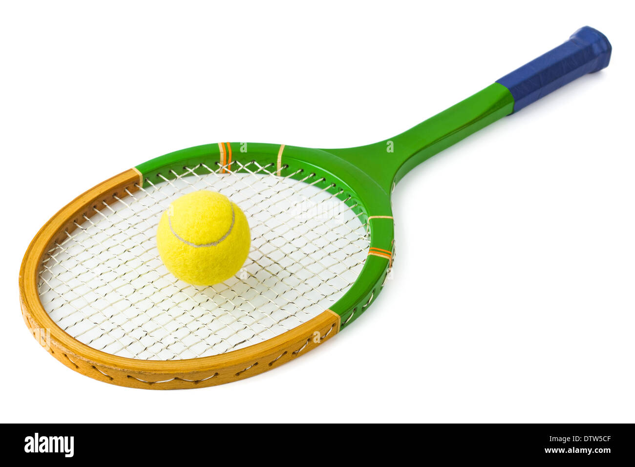 Tennis racket and ball Stock Photo - Alamy