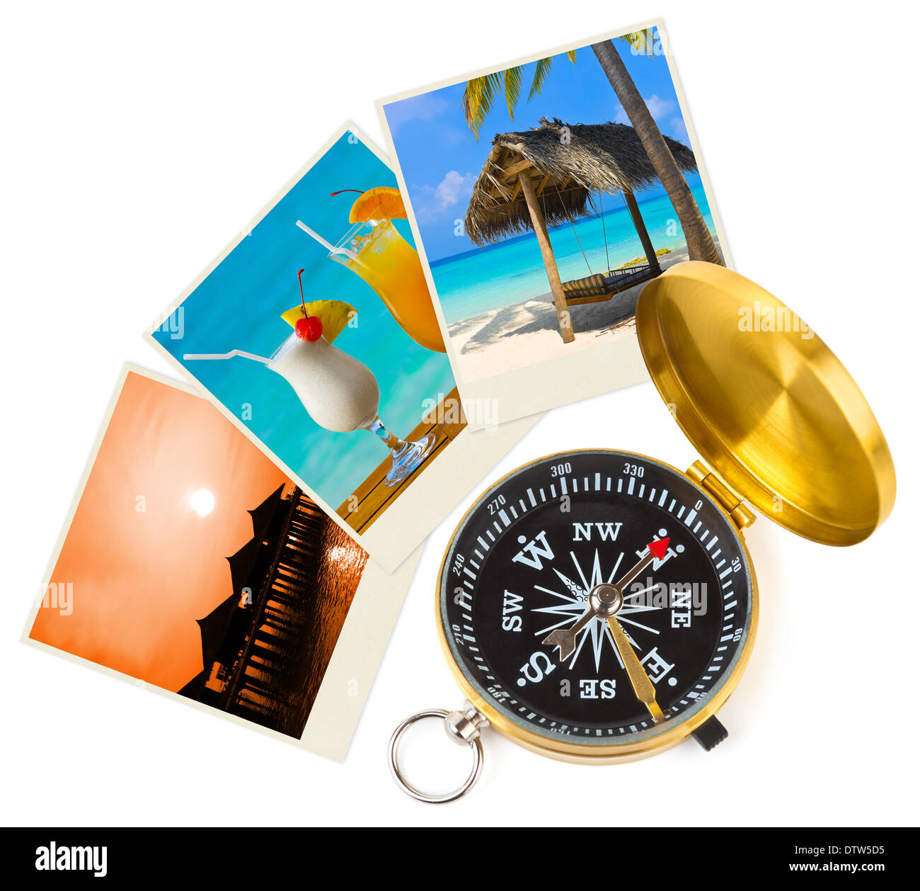 Beach maldives images and compass Stock Photo - Alamy