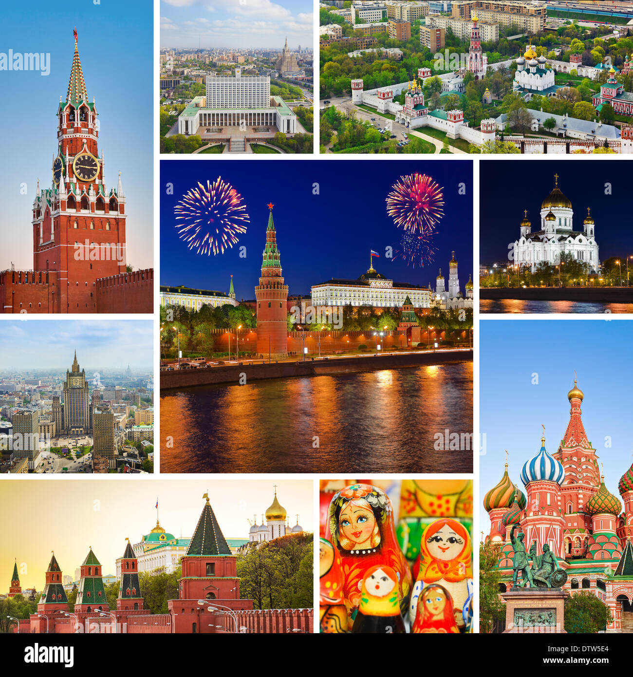 Collage of Moscow (Russia) images Stock Photo - Alamy
