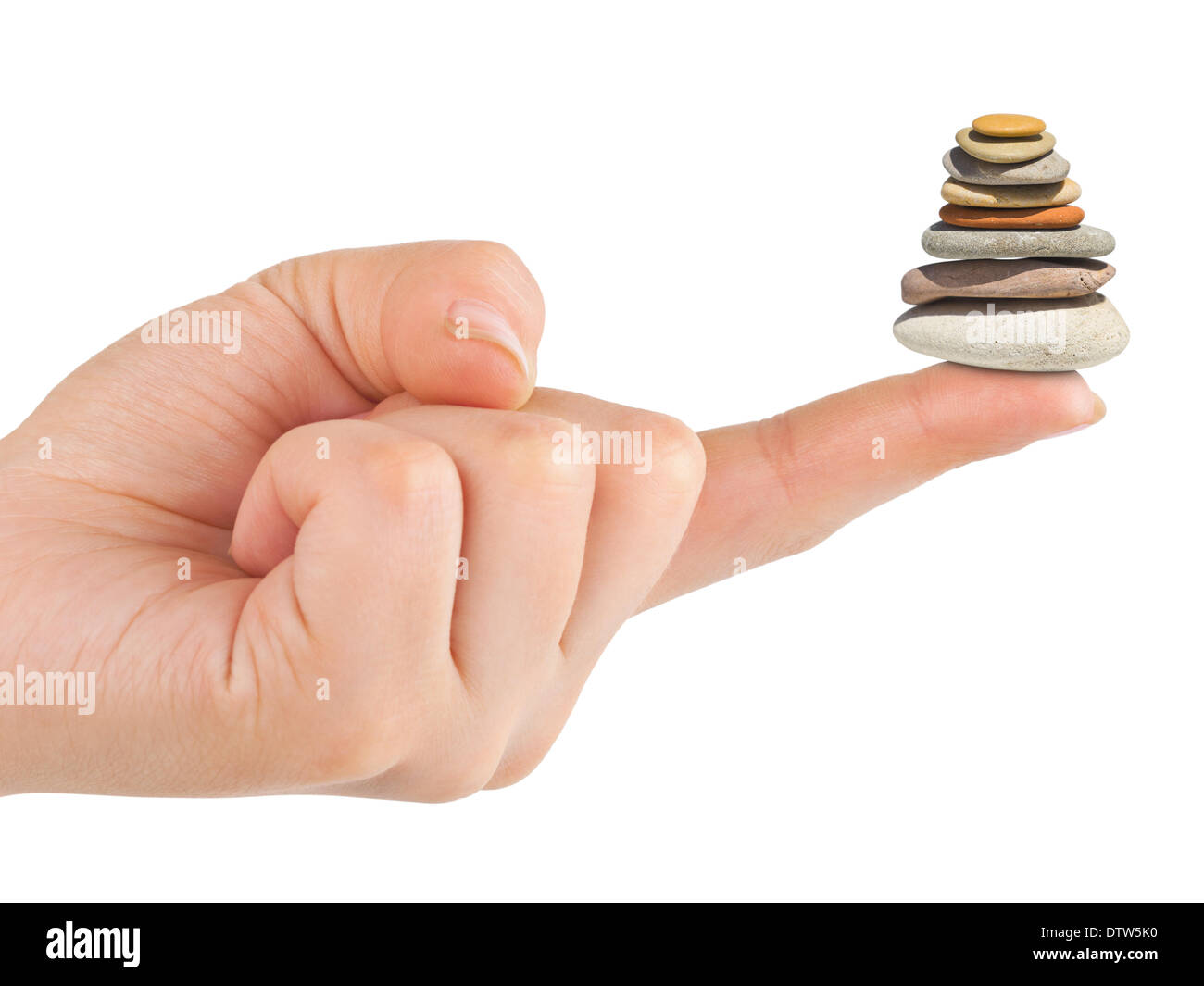 Pebble in hand beach hi-res stock photography and images - Alamy
