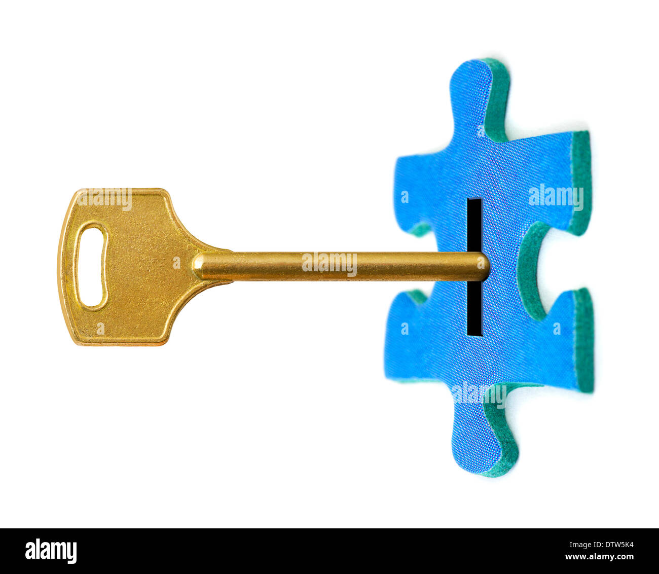 Key and puzzle Stock Photo - Alamy
