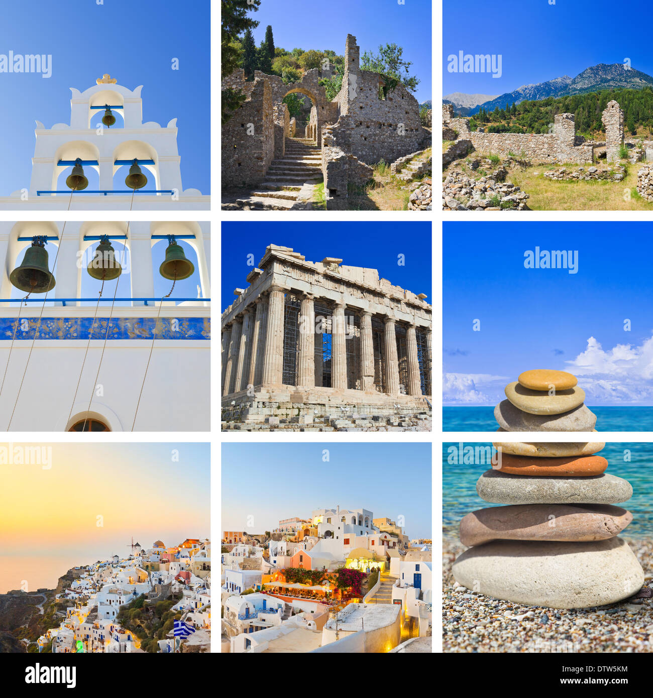 Collage of Greece travel images Stock Photo - Alamy