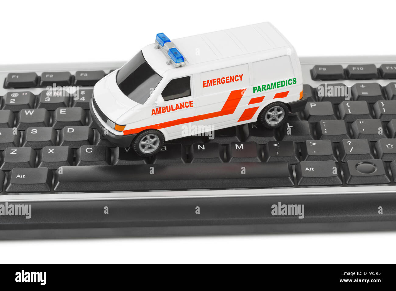 Computer keyboard and medical car Stock Photo - Alamy