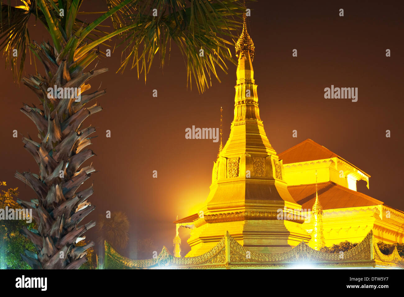 Pagoda in night Stock Photo - Alamy