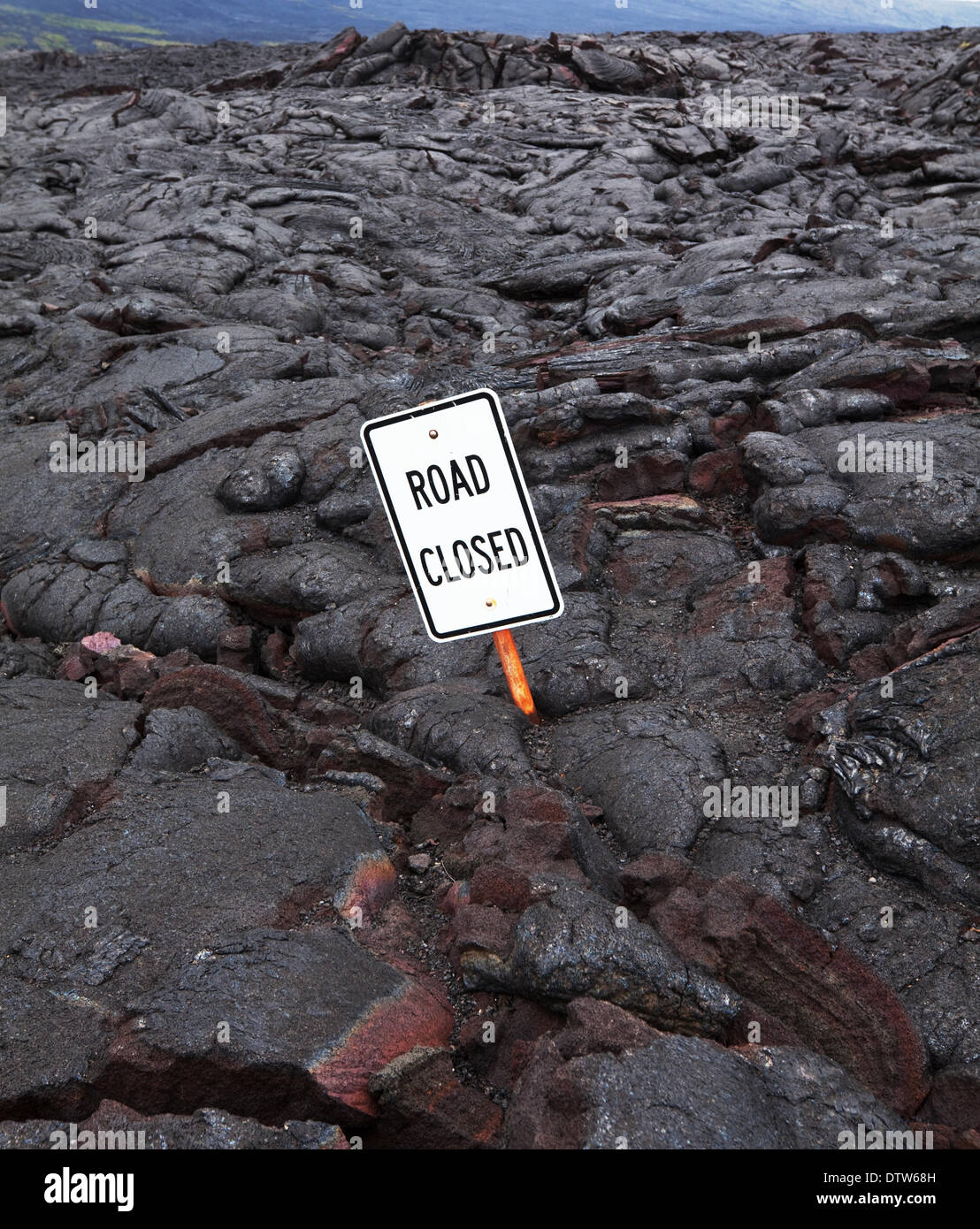 Hawaii lava road sign hi-res stock photography and images - Alamy
