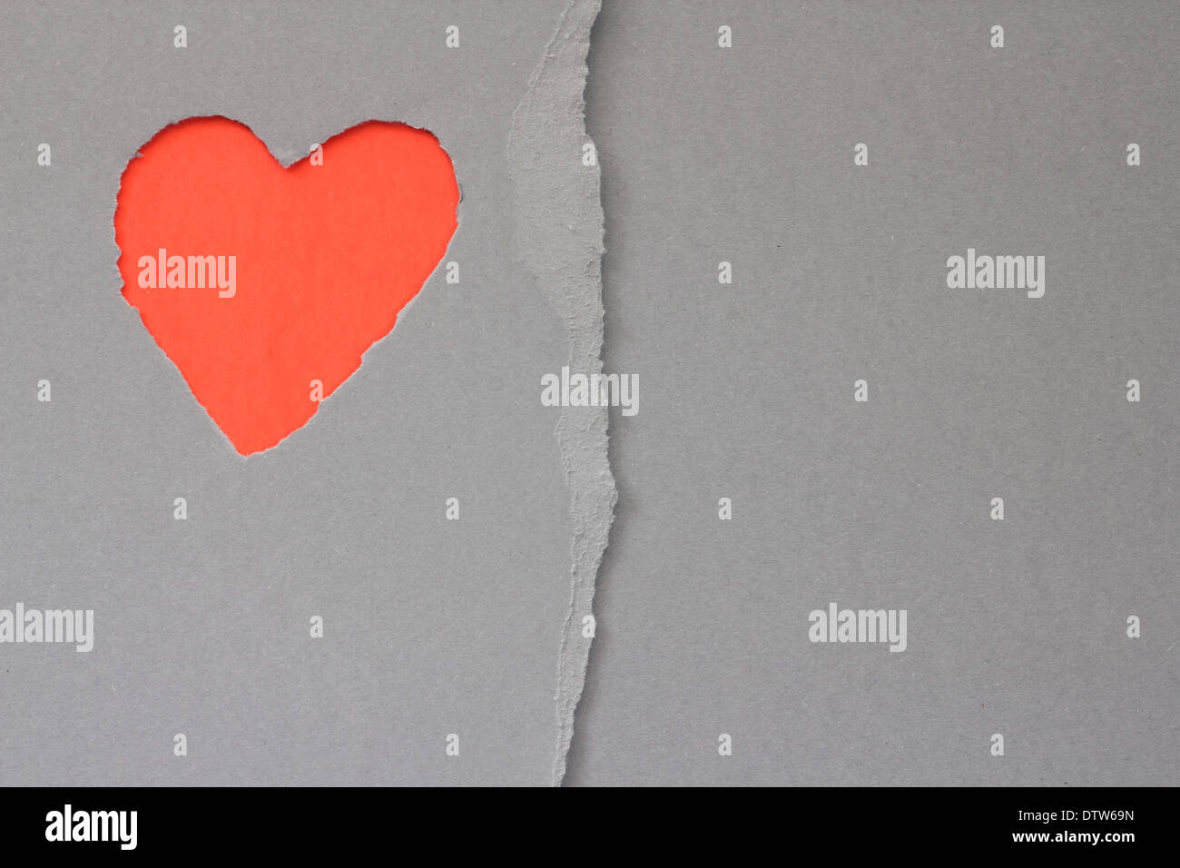 Abstract backgroound of torn paper with heart Stock Photo - Alamy