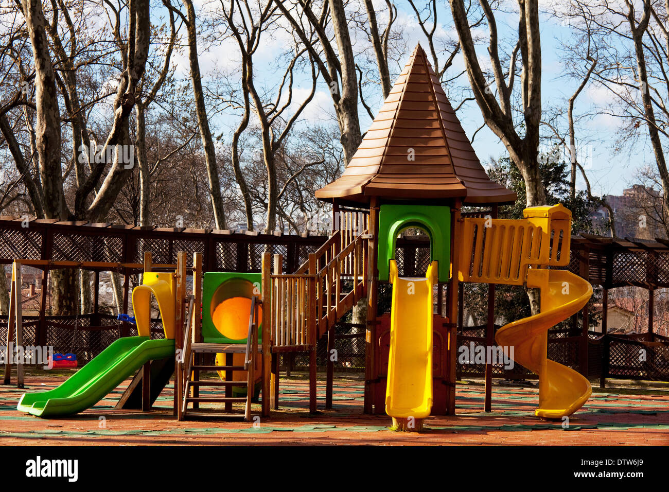 Playground rubber swing slide hi-res stock photography and images - Alamy