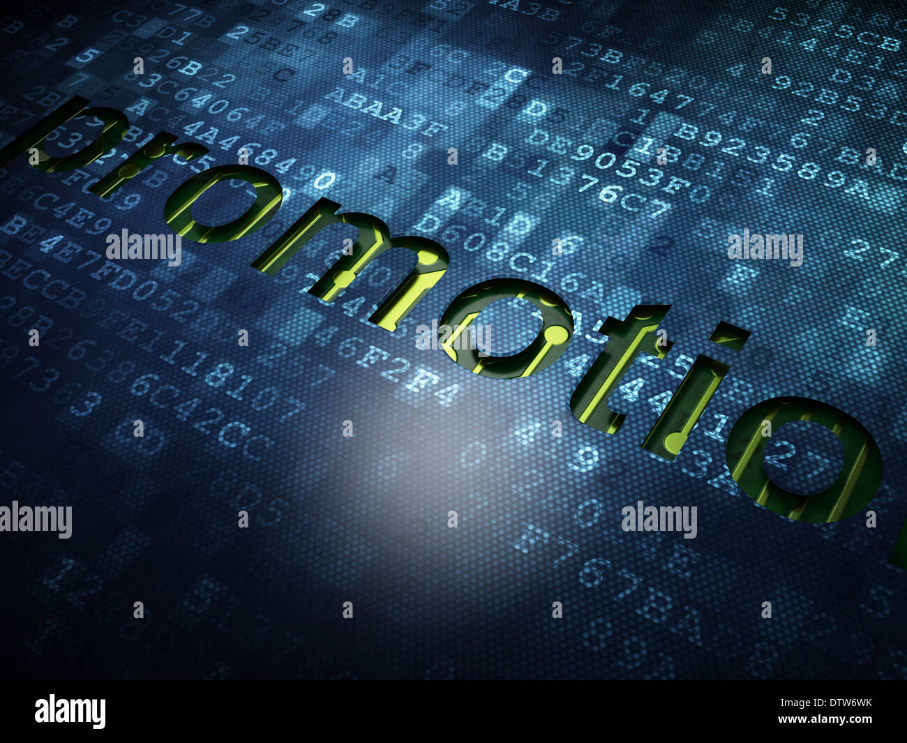 Advertising concept: Promotion on digital screen background Stock Photo ...