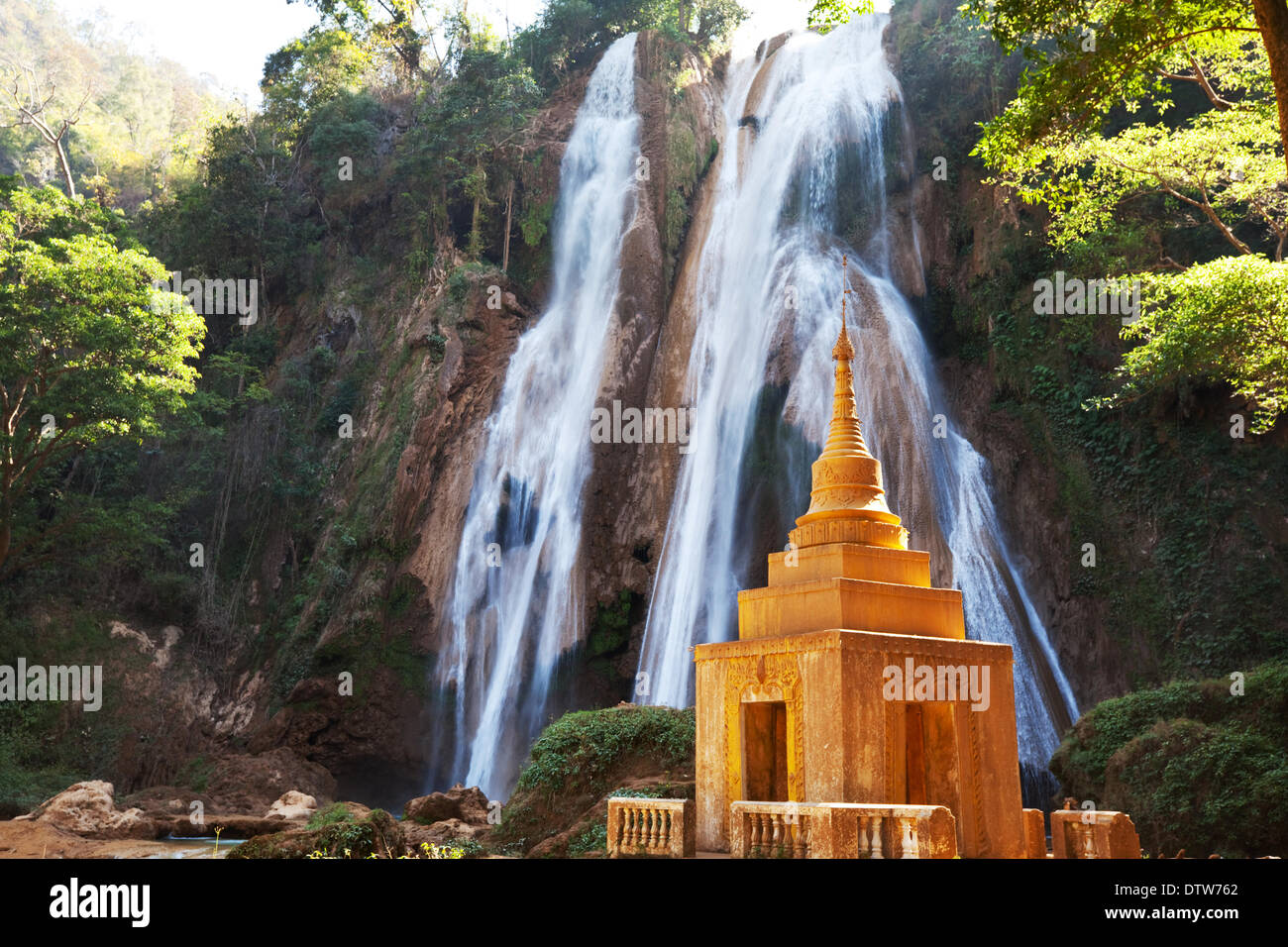 Waterfall in Myanmar Stock Photo - Alamy