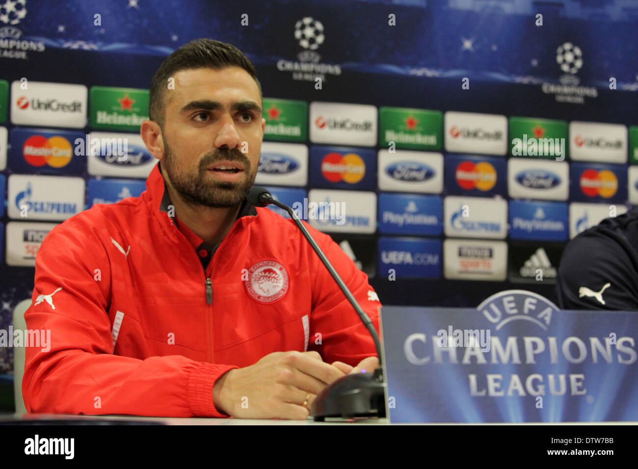Greece, Athens-February 24, 2014:Olympiakos Giannis Maniatis during the ...