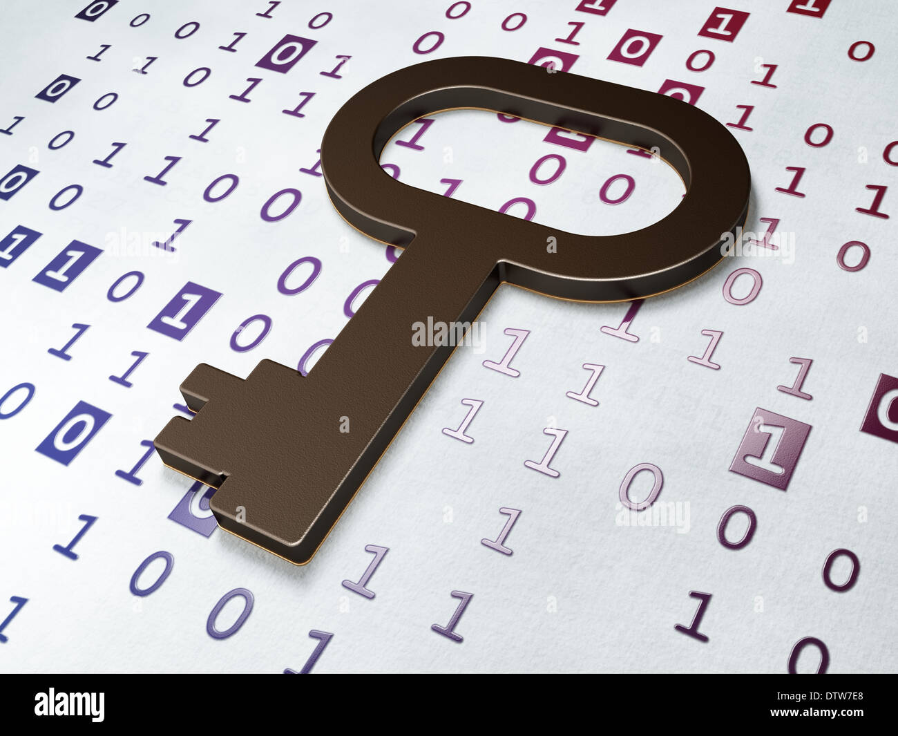 Security concept: Key on Binary Code background Stock Photo - Alamy