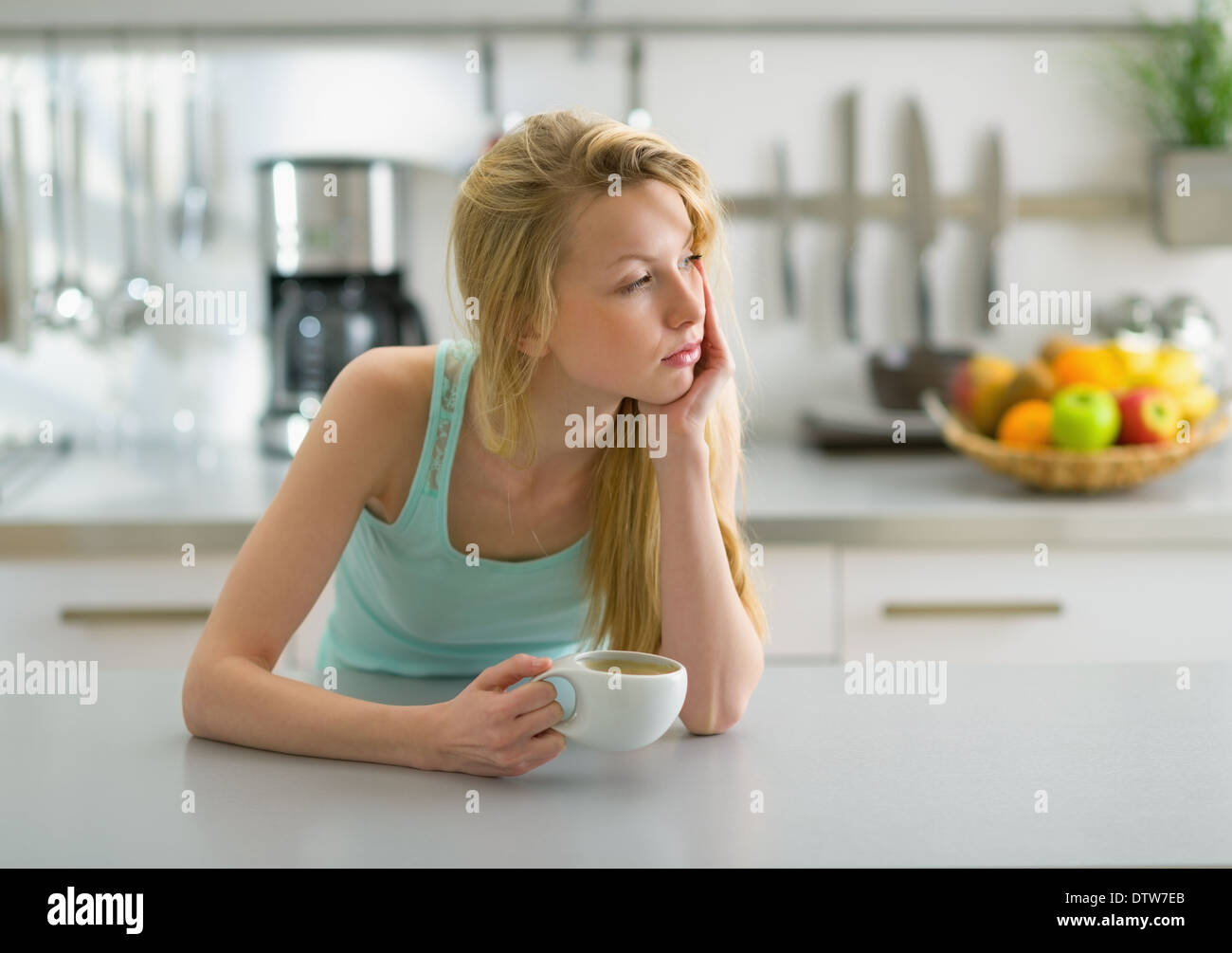Female sleep kitchen hi-res stock photography and images - Alamy