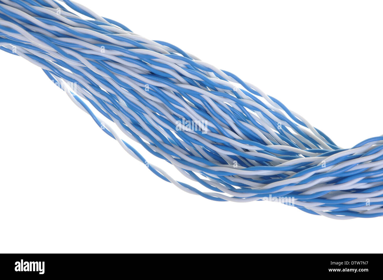 Twisted colored wires in data communication networks Stock Photo - Alamy