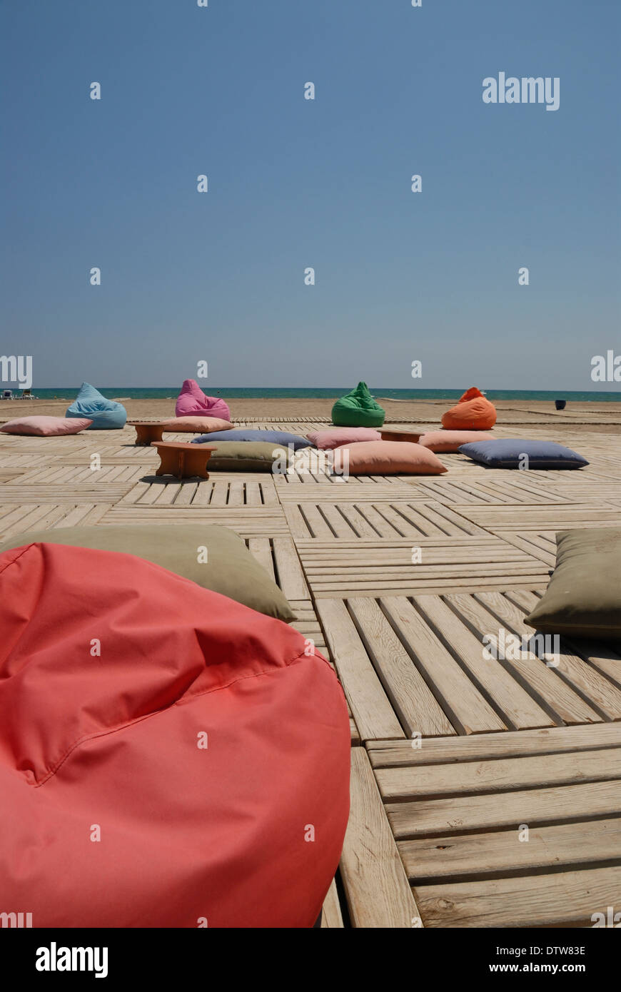 Ready to relax on the beach in 40 degree heat Stock Photo - Alamy