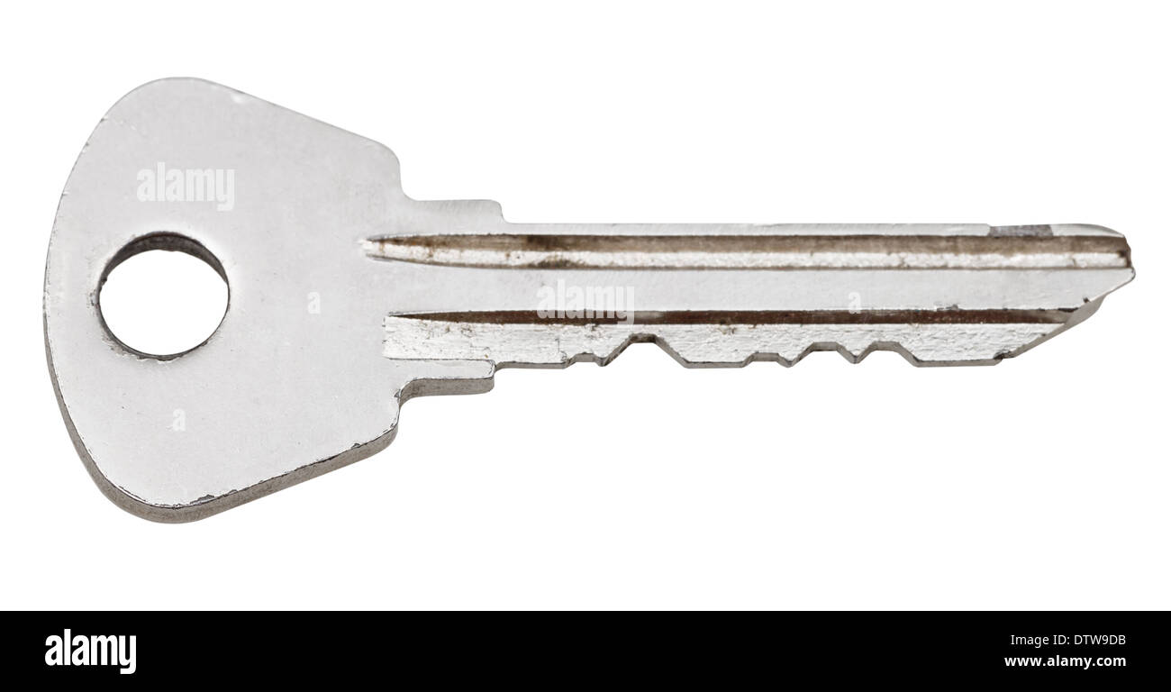 house key for cylinder lock isolated on white background Stock Photo ...