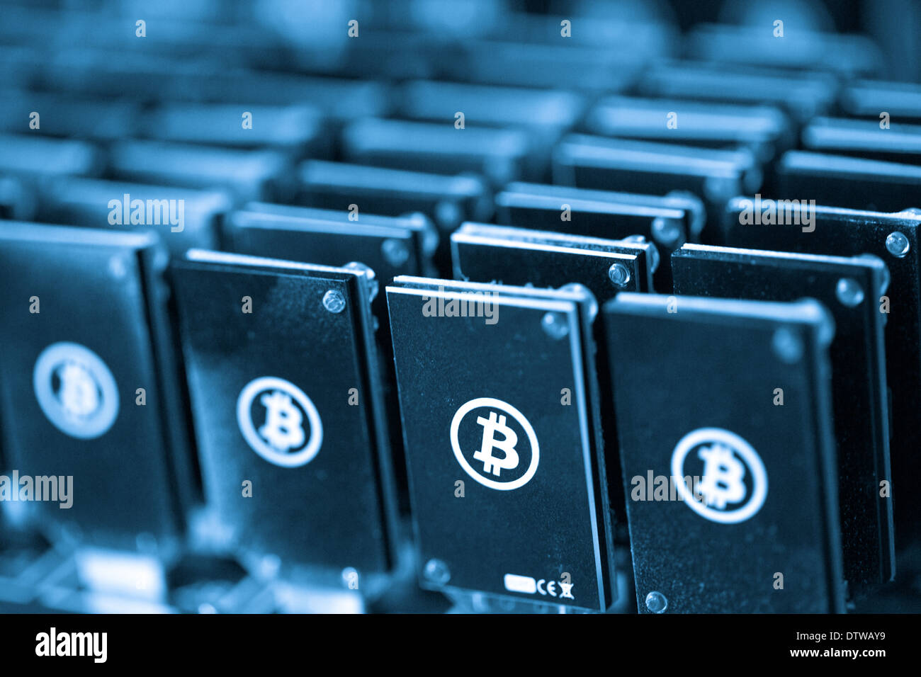 Bitcoin mining USB devices on a large USB hub Stock Photo - Alamy