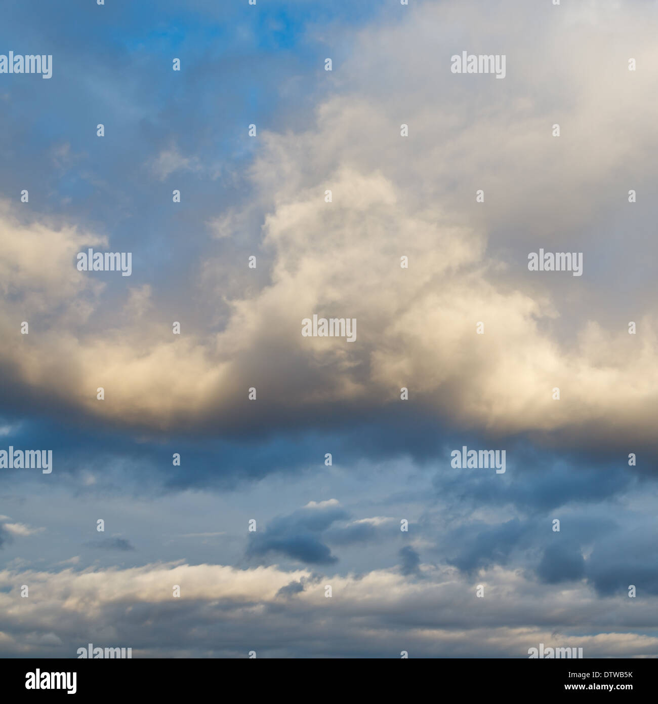 cumulus clouds in blue winter sky Stock Photo - Alamy