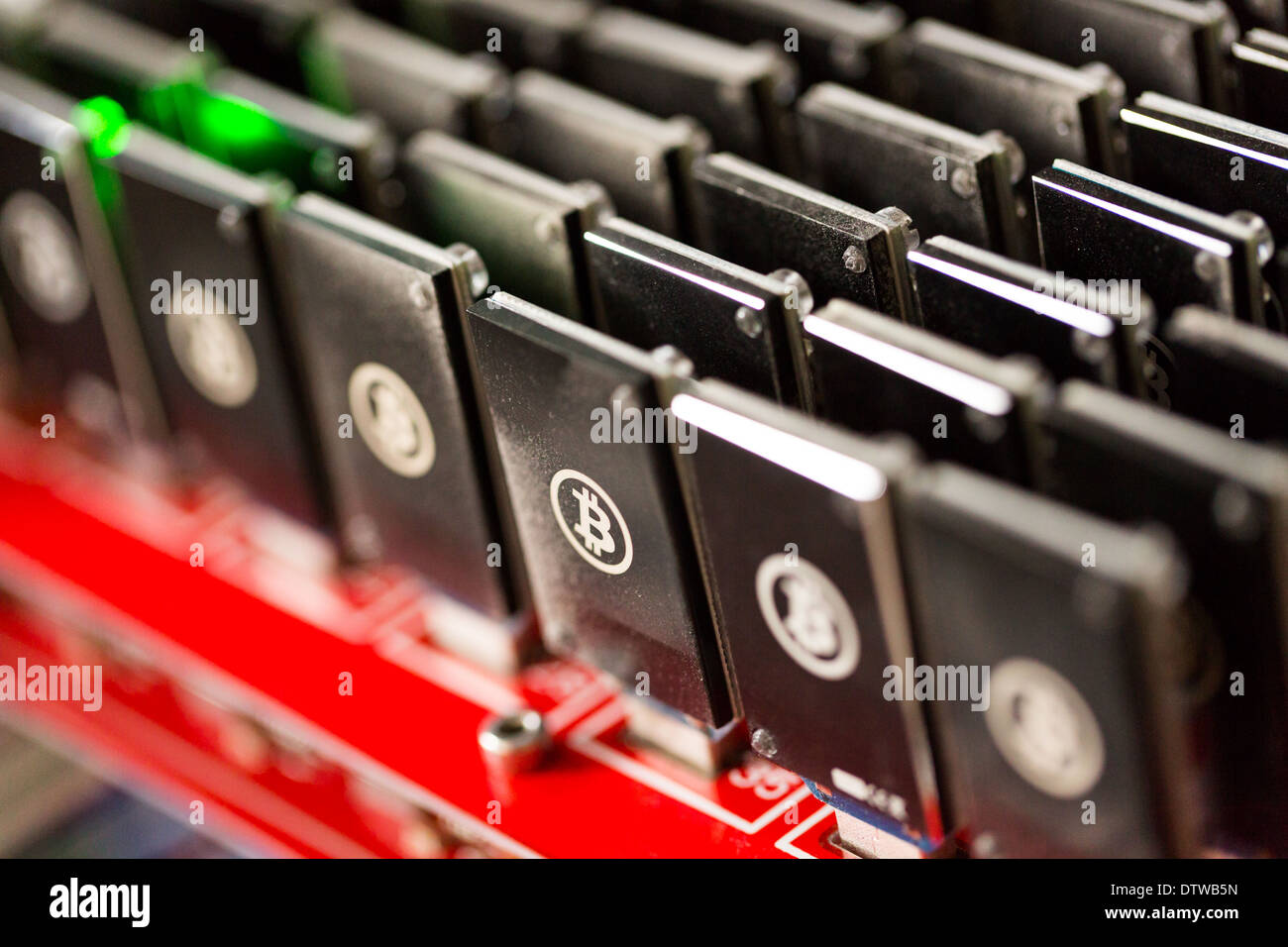 Bitcoin mining USB devices on a large USB hub Stock Photo - Alamy
