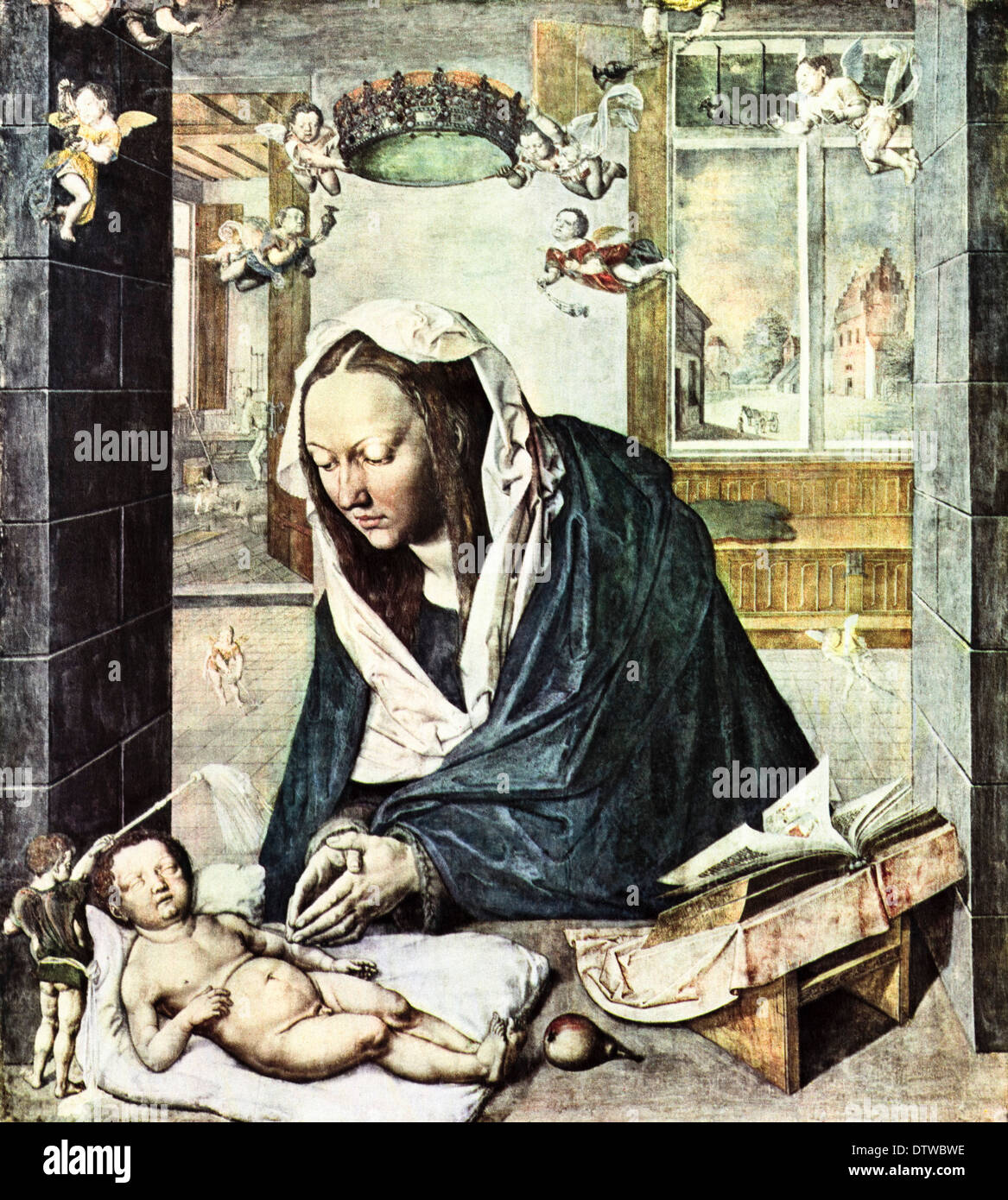 Virgin adoring infant hi-res stock photography and images - Alamy