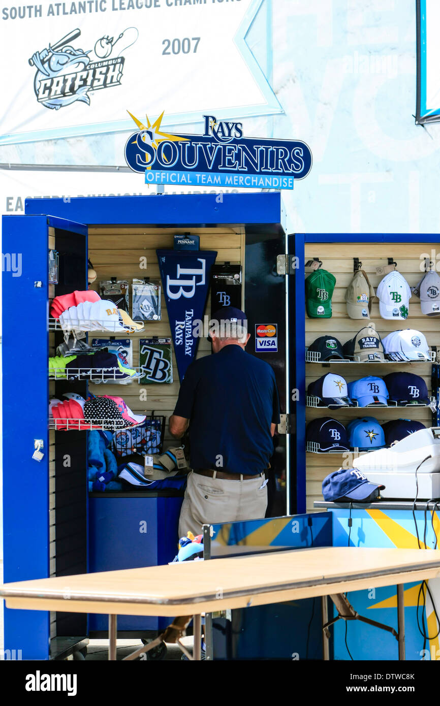 Tampa Bay Rays Souvenir Merchandise Vendor at Spring Training Stock ...