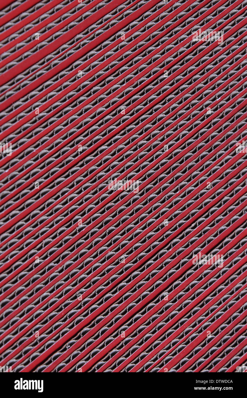 Red corrugated cardboard isolated on white background Stock Photo - Alamy