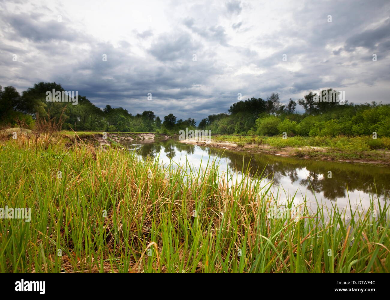 River in storm Stock Photo - Alamy